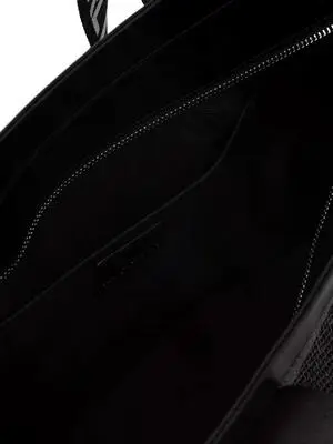 Karl Lagerfeld Logo-strap Woven Tote Bag - Black