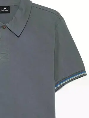 Paul Smith Striped-detail Polo Shirt - Blue