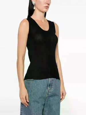 NACKIYE Ribbed Sheer Top