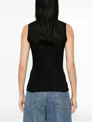 NACKIYE Ribbed Sheer Top