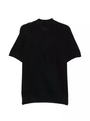 Barena Venezia Ribbed Polo Shirt - Black