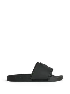 Karl Lagerfeld Kondo 2.0 Embossed Slides - Black