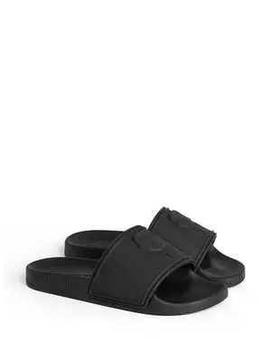 Karl Lagerfeld Kondo 2.0 Embossed Slides - Black