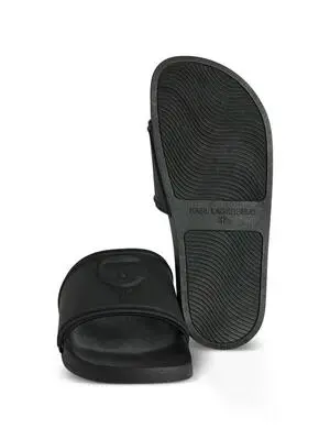 Karl Lagerfeld Kondo 2.0 Embossed Slides - Black