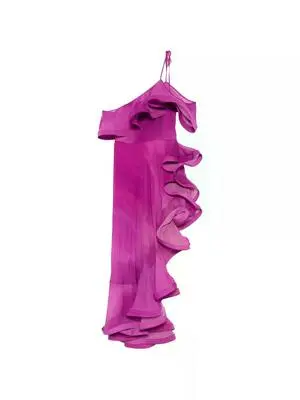 SIMONA CORSELLINI Ruffled One-shoulder Dress - Purple