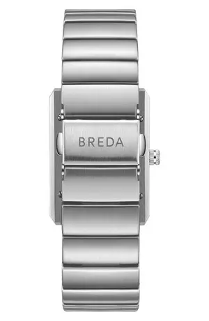BREDA Pulse Locket Tank Bracelet Watch - Silver