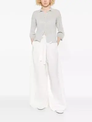 Peserico Ribbed-knit Cardigan - Grey