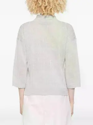 Peserico Ribbed-knit Cardigan - Grey