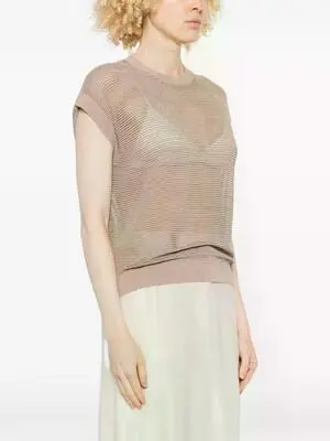 Peserico Open-knit Sleeveless Top