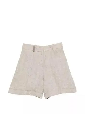 Peserico Concealed-fastening Shorts - Brown