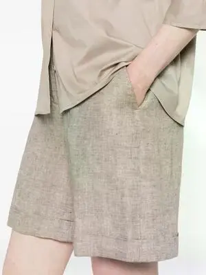 Peserico Concealed-fastening Shorts - Brown