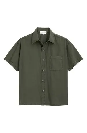 ALEX MILL Franklin Short Sleeve Cotton Poplin Button-up Shirt