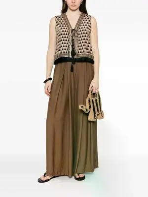 Dixie Pleated Wide-leg Trousers