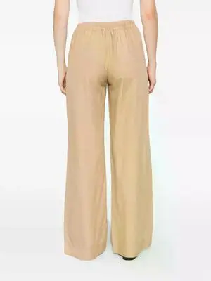 Dixie Pleated Wide-leg Trousers - Neutrals