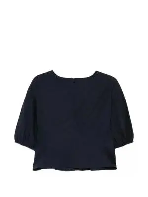 Emporio Armani Puff-sleeve Blouse - Blue