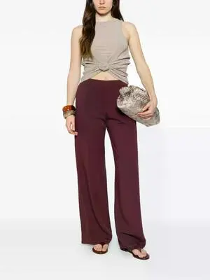 Dixie Pleated Wide-leg Trousers - Purple