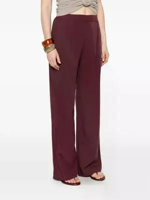 Dixie Pleated Wide-leg Trousers - Purple