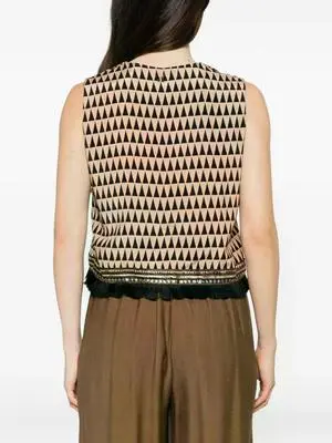 Dixie Geometric Print Sequin-embellished Blouse