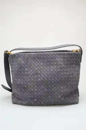 PROLOGUE SHOES Celauna Woven Shoulder Bag - Grey