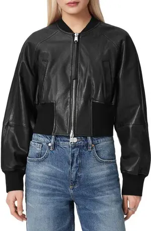 ALLSAINTS Suri Leather Bomber Jacket