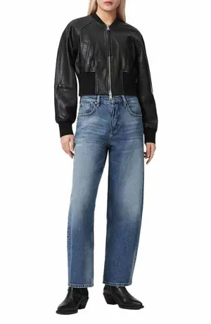 ALLSAINTS Suri Leather Bomber Jacket