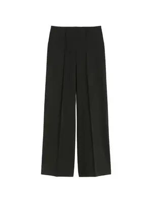 Max Mara Pleated Palazzo Pants - Black