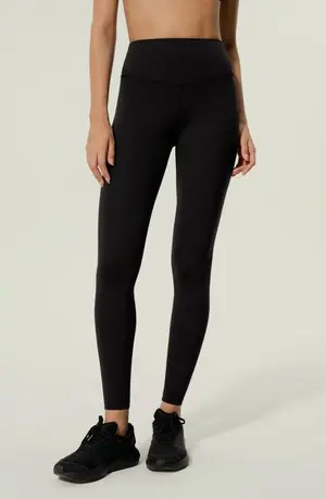 Lilysilk Silk Contour High Rise Soft Ease Leggins - Black