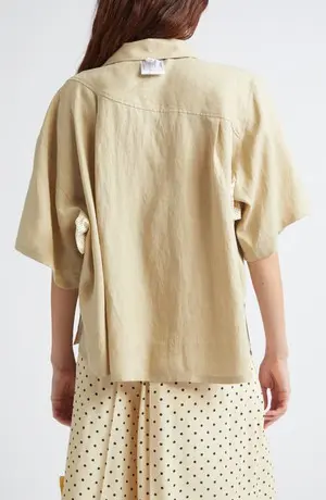 Undercover Asymmetric Linen Camp Shirt