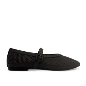 AMIE RAFA Amie Rafa Woven Leather Mary Janes Brown