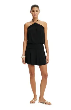 COTTON ON Chloe Halter Mini Dress - Black