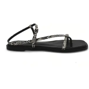 AMIE RAFA Asymmetric T-Strap Sandal