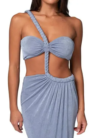 JLUXLABEL One Shoulder Maxi Dress - Blue