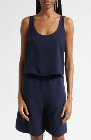 LESET Ari Scoop Crop Tank - Midnight