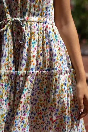 CHANGE OF SCENERY Charlotte Printed Cotton Shirtdress