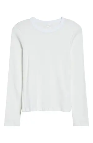 LESET Nando Knit Long Sleeve Top - White