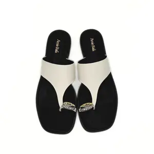 AMIE RAFA Cece Thong Sandals - Bone