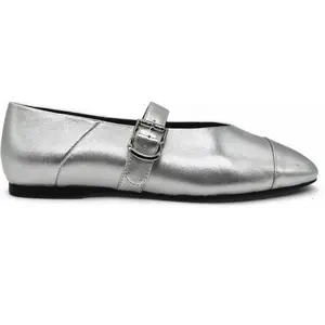AMIE RAFA Amie Rafa Reign Cap Toe Mary Janes Silver