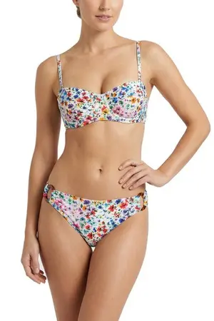 CHANGE OF SCENERY Ring Trim Low-rise Hipster Bikini Bottom - Wildflower Patch
