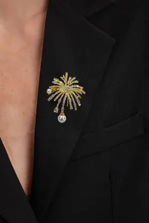 CLASSICHARMS Pavé Firework Brooch Pendant