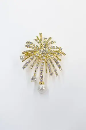 CLASSICHARMS Pavé Firework Brooch Pendant