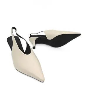 AMIE RAFA Alix Slingback Pumps - Bone