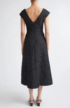 EMILIA WICKSTEAD Pesca Embossed Cloqué Cocktail Dress