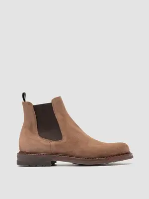 Officine Creative Aston Flexi 004 Suede Chelsea Boots - Taupe