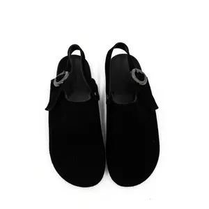 AMIE RAFA Toni Suede Clogs - Black