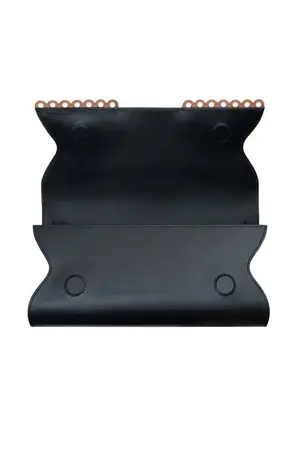 Perrin Le Corset Perforé Clutch - Caramel/black