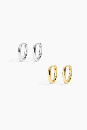 ELECTRIC PICKS Tiny Hoops Set Of 2 - Gold