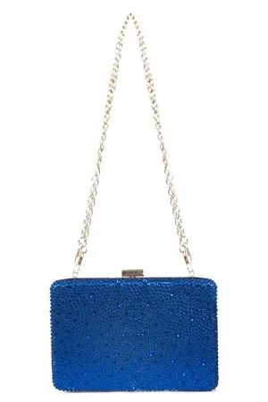 LAUREN LORRAINE Sam Crystal Clutch - Cobalt