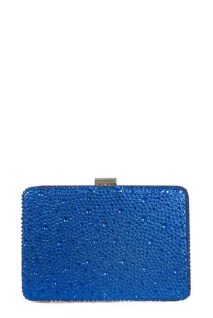 LAUREN LORRAINE Sam Crystal Clutch - Cobalt