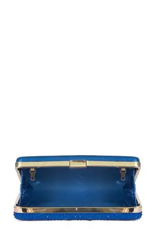 LAUREN LORRAINE Sam Crystal Clutch - Cobalt