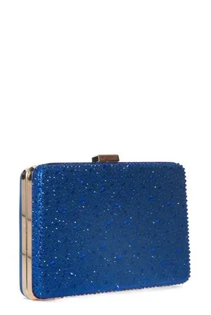 LAUREN LORRAINE Sam Crystal Clutch - Cobalt